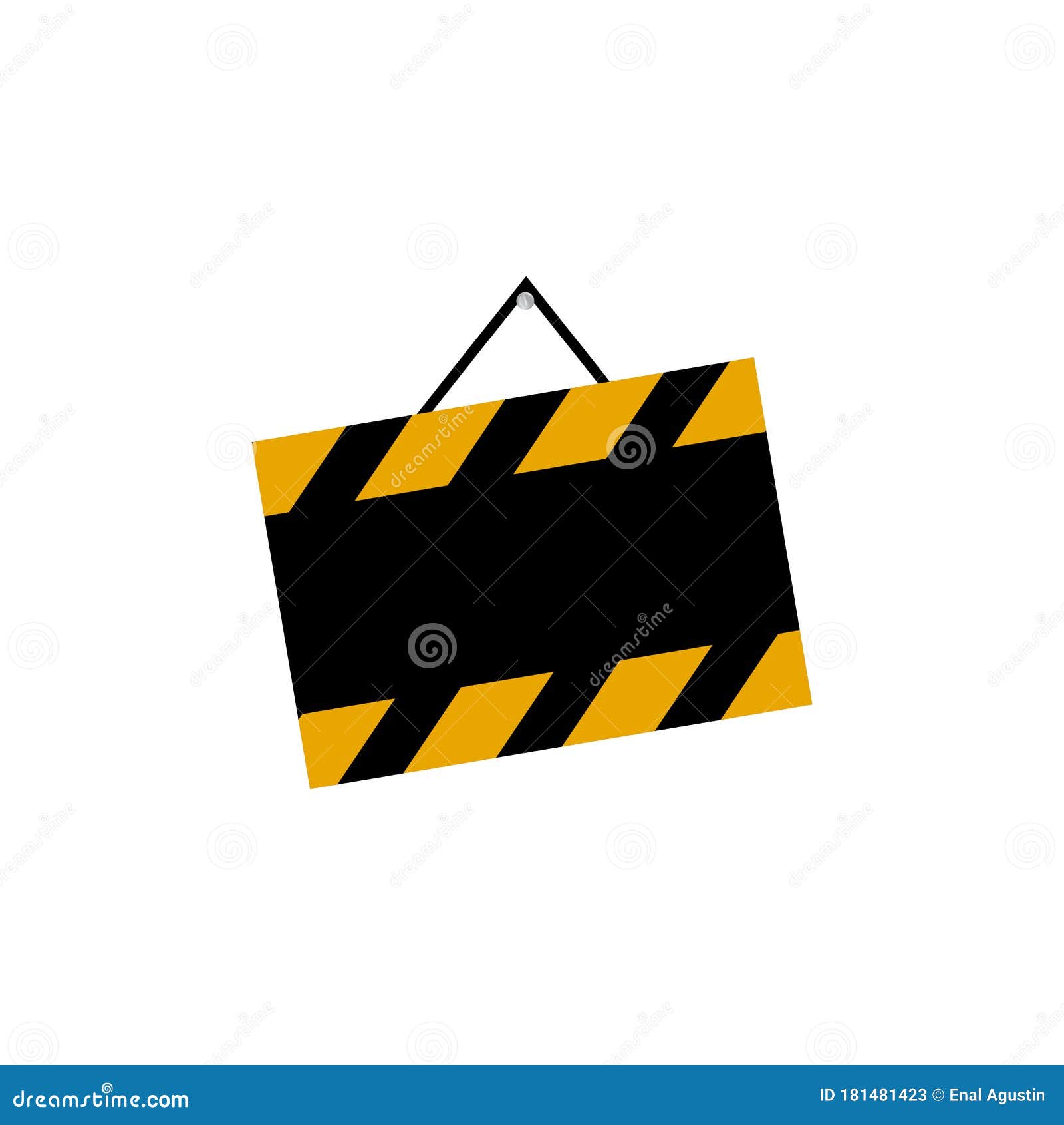 Caution of Under Construction Board Design Template Stock Vector ...