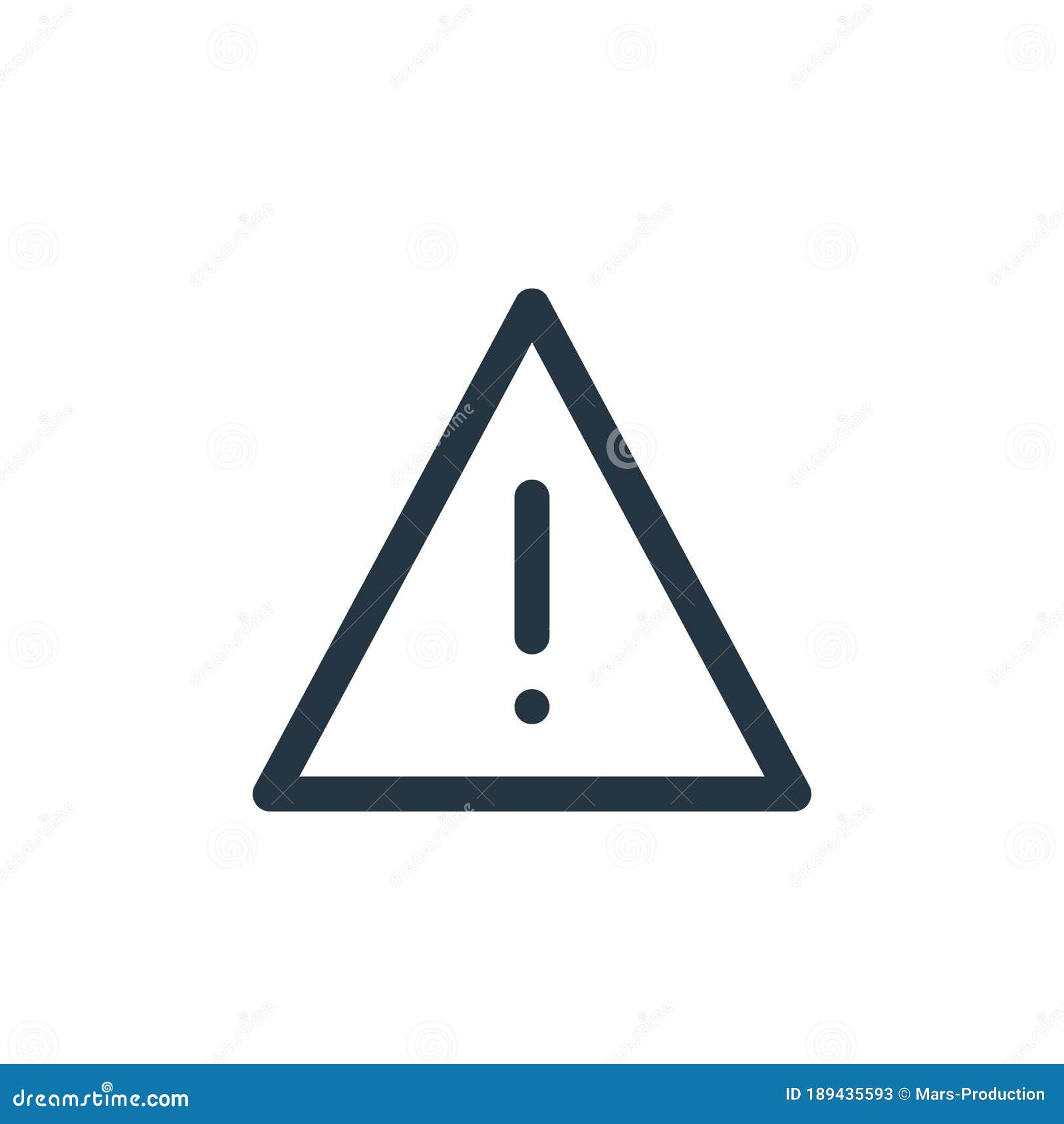 Caution Vector Icon Isolated on White Background. Outline, Thin Line ...