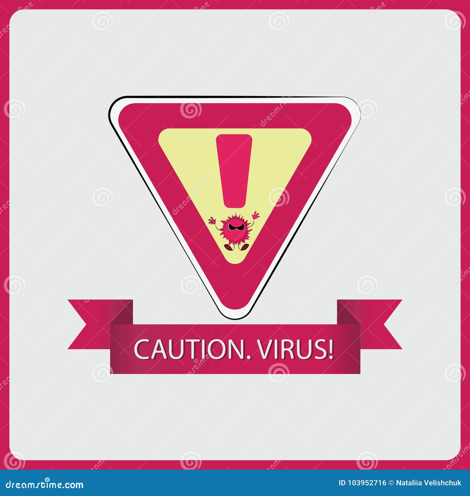 Caution. Virus! Warning Sign. Vector Illustration | CartoonDealer.com ...