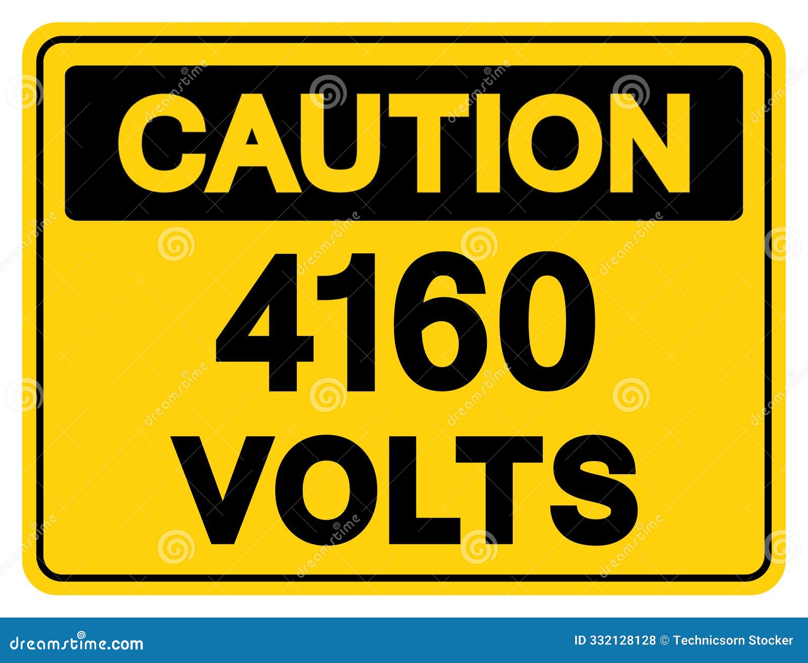 Caution 480 Volts Tag Symbol Sign,Vector Illustration, Isolate On White ...