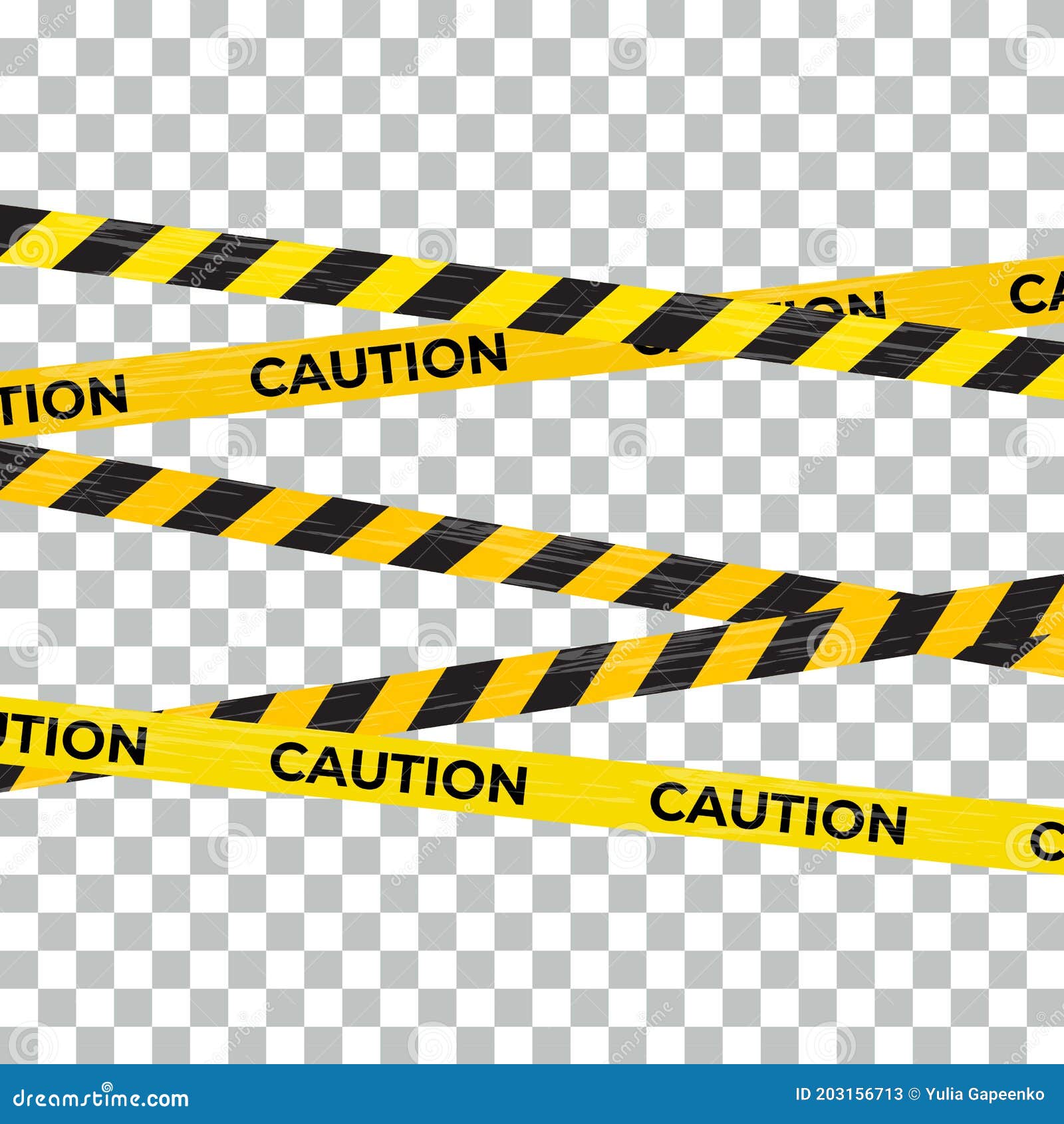 Caution Warning Lines, Danger Signs Isolated Stock Illustration ...