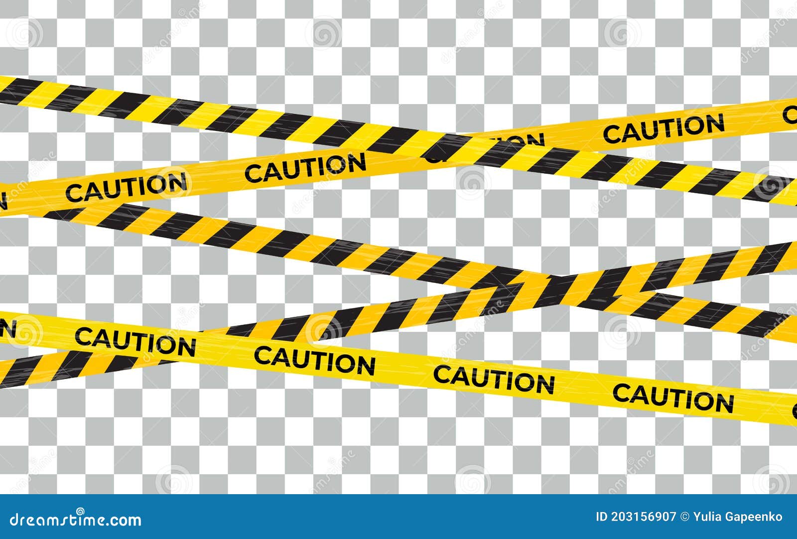 Caution Warning Lines, Danger Signs Isolated Stock Illustration ...