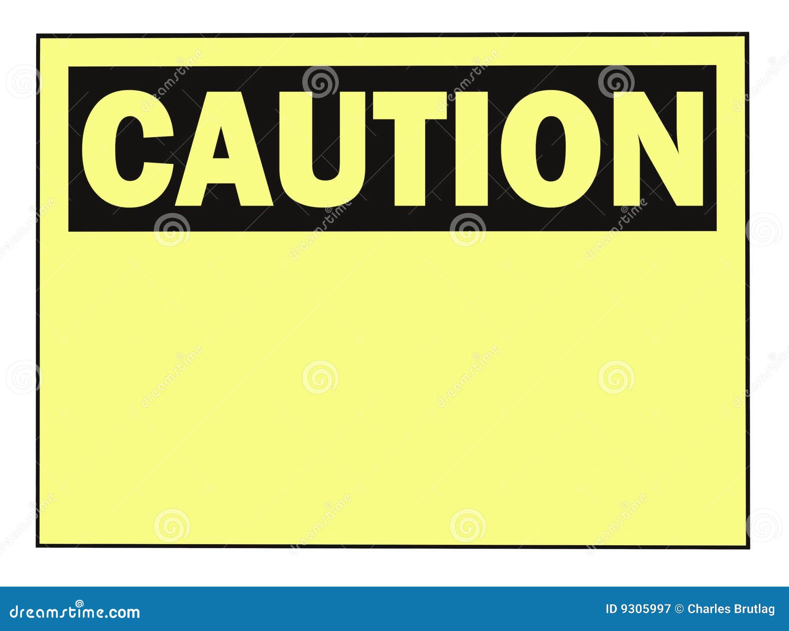Caution Warning Sign stock image. Image of cutout, yellow - 9305997