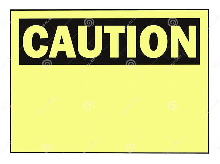 Caution Warning Sign stock image. Image of cutout, yellow - 9305997