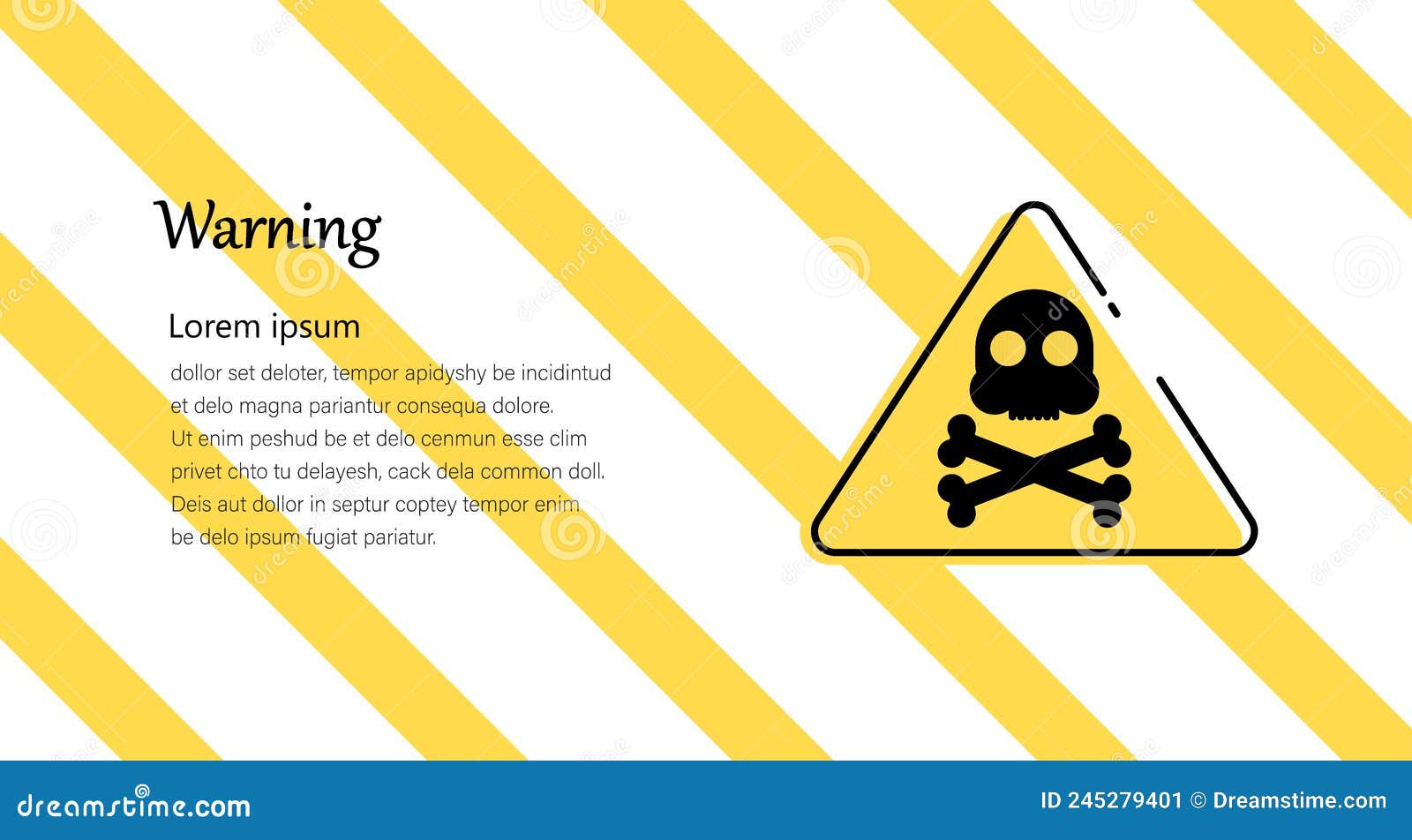 Caution Warning Sign Banner for Web Page Stock Vector - Illustration of ...
