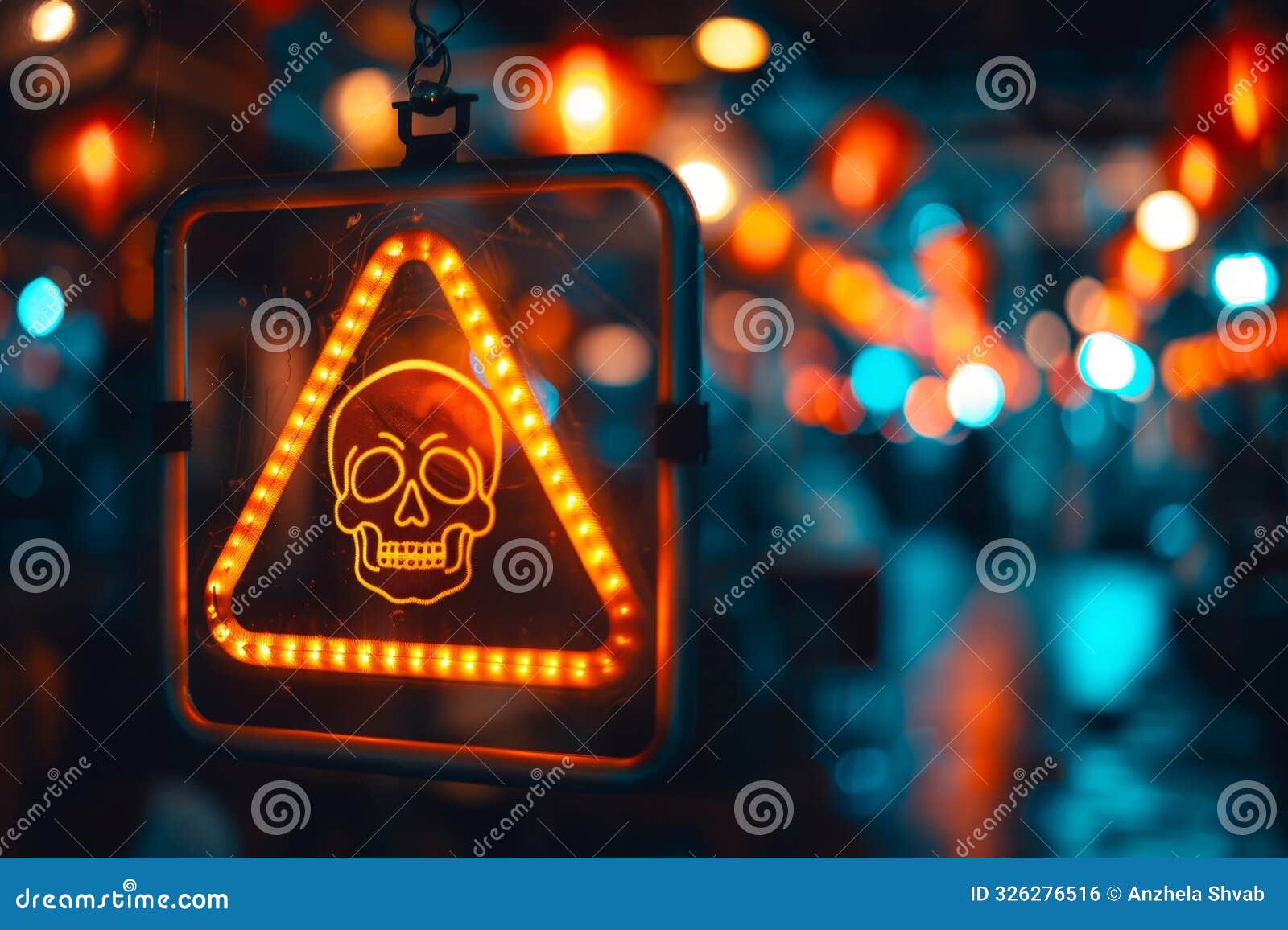 Caution Warning Sign Signalising Potential Danger Ahead, Exercise ...