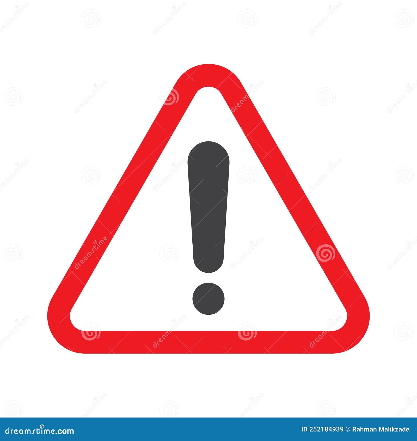 Caution Warning Sign Sticker. Flat Hazard Warning Vector Illustration ...