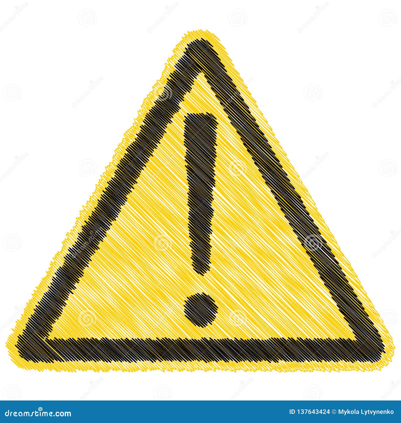 Caution Warning Triangle Sign Sticker Vector Yellow Triangle Sign with ...