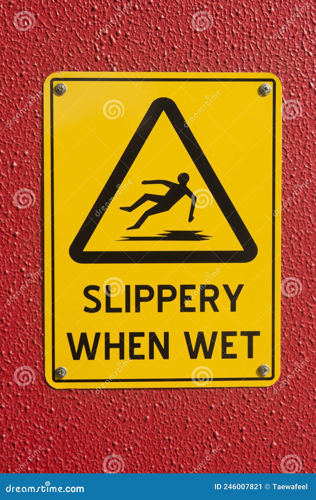 Beware Of Slippery Floors. Caution Wet Floor Warning Stock Image ... Beware Of Slippery Floors. Caution Wet Floor Warning Stock Image ...