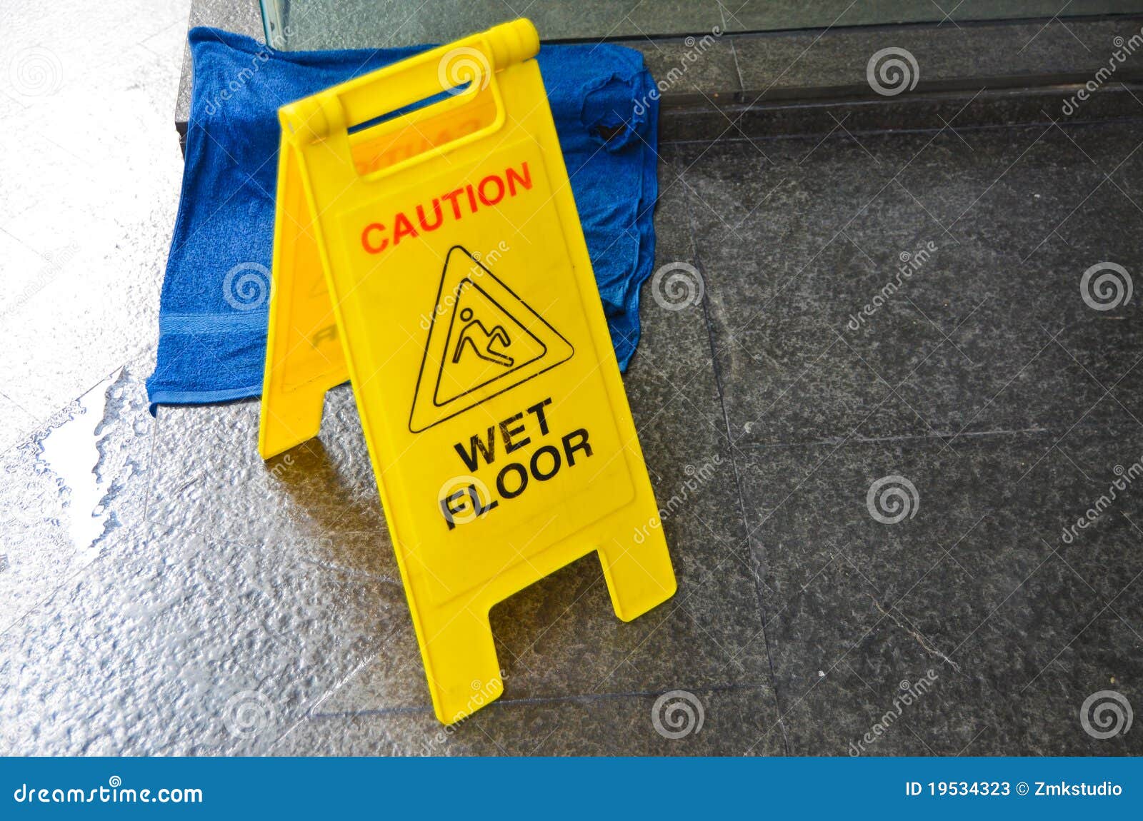 Caution Wet Floor Sign Royalty-Free Stock Photography | CartoonDealer ...
