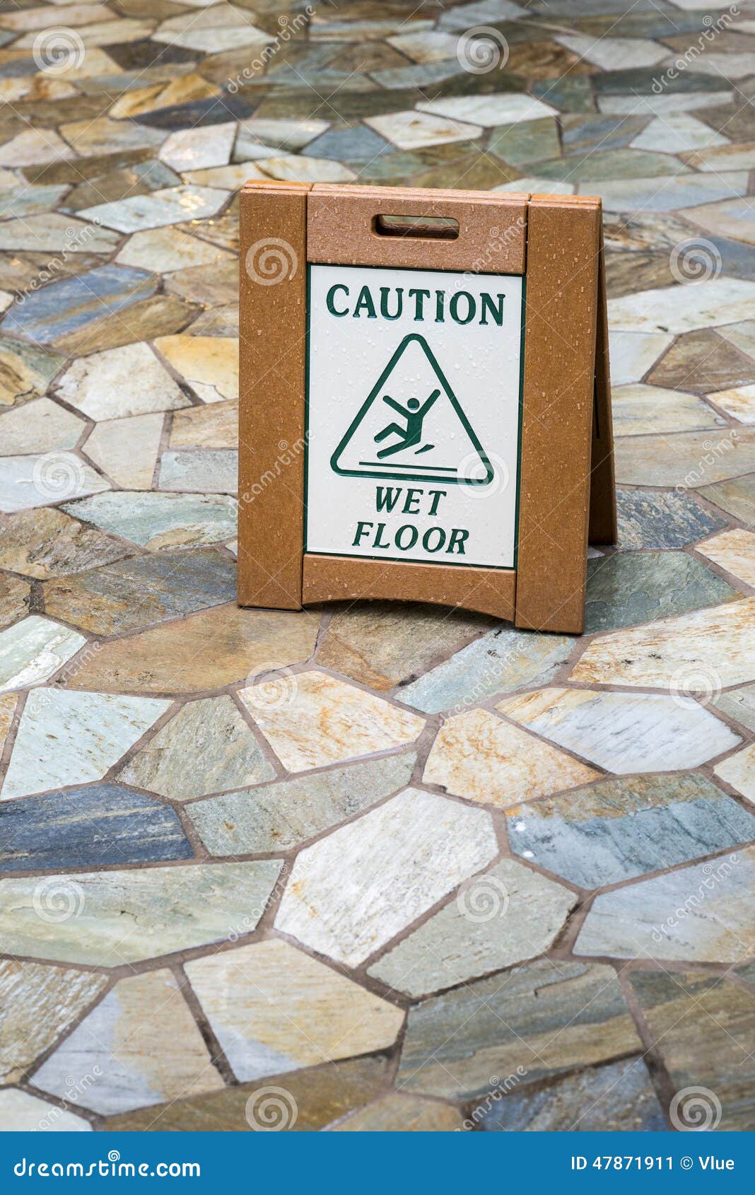 Caution Wet Floot stock image. Image of interior, injury - 47871911