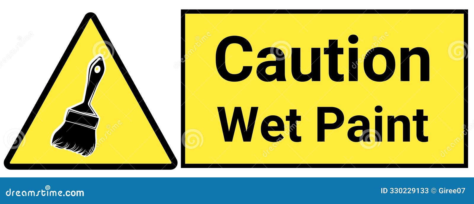 Caution Wet Paint Symbol Sign, Vector Illustration, Isolated On White ...