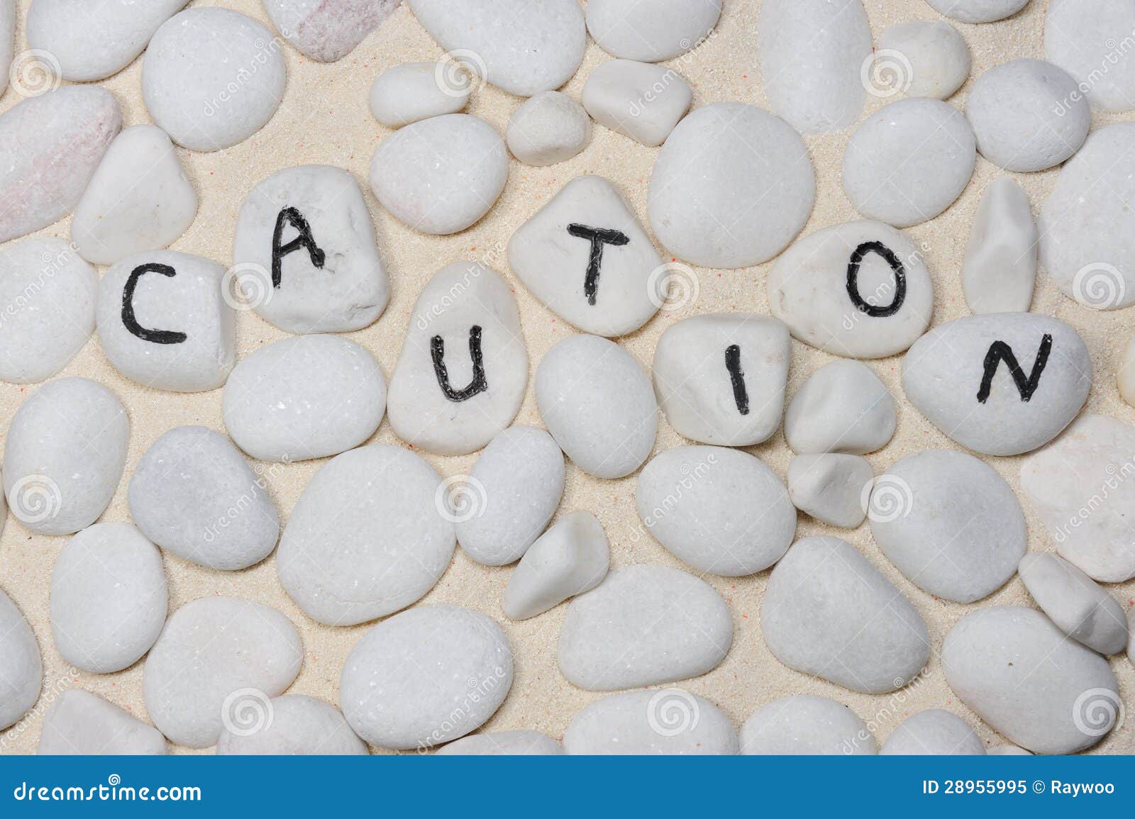 Caution word stock image. Image of texture, text, pebbles - 28955995