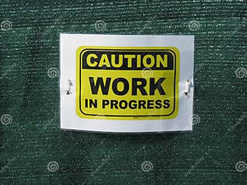 Caution work in progress stock photo. Image of caution - 177841418