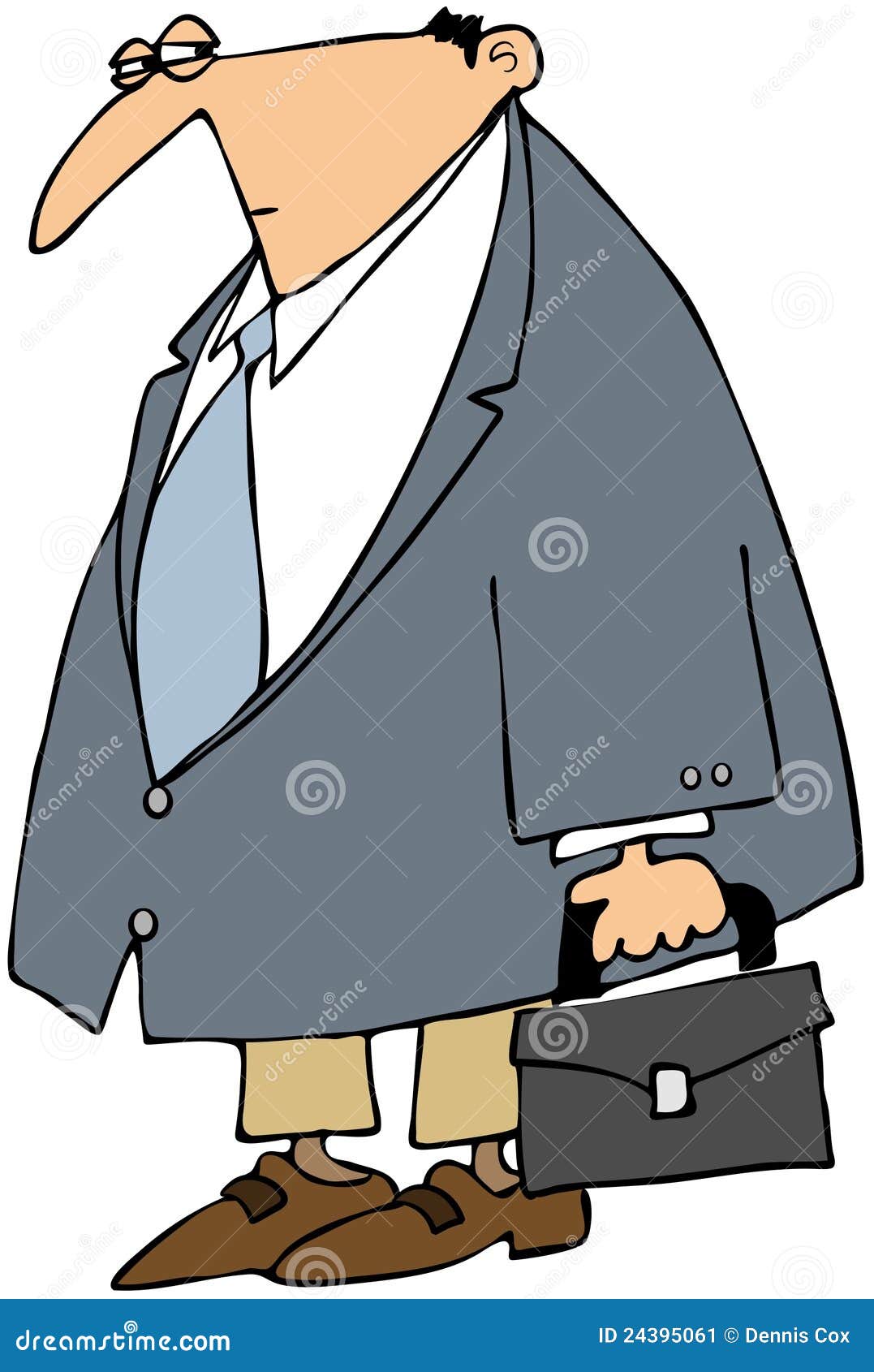 Cautious Businessman stock illustration. Illustration of coat - 24395061