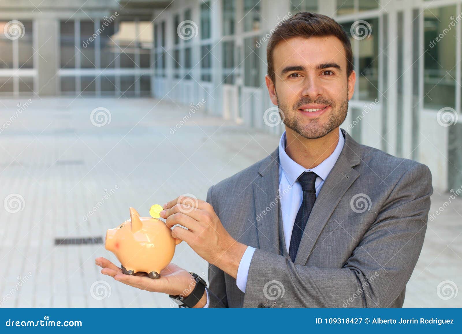 Cautious Man with His Funds Properly Secured Stock Image - Image of ...