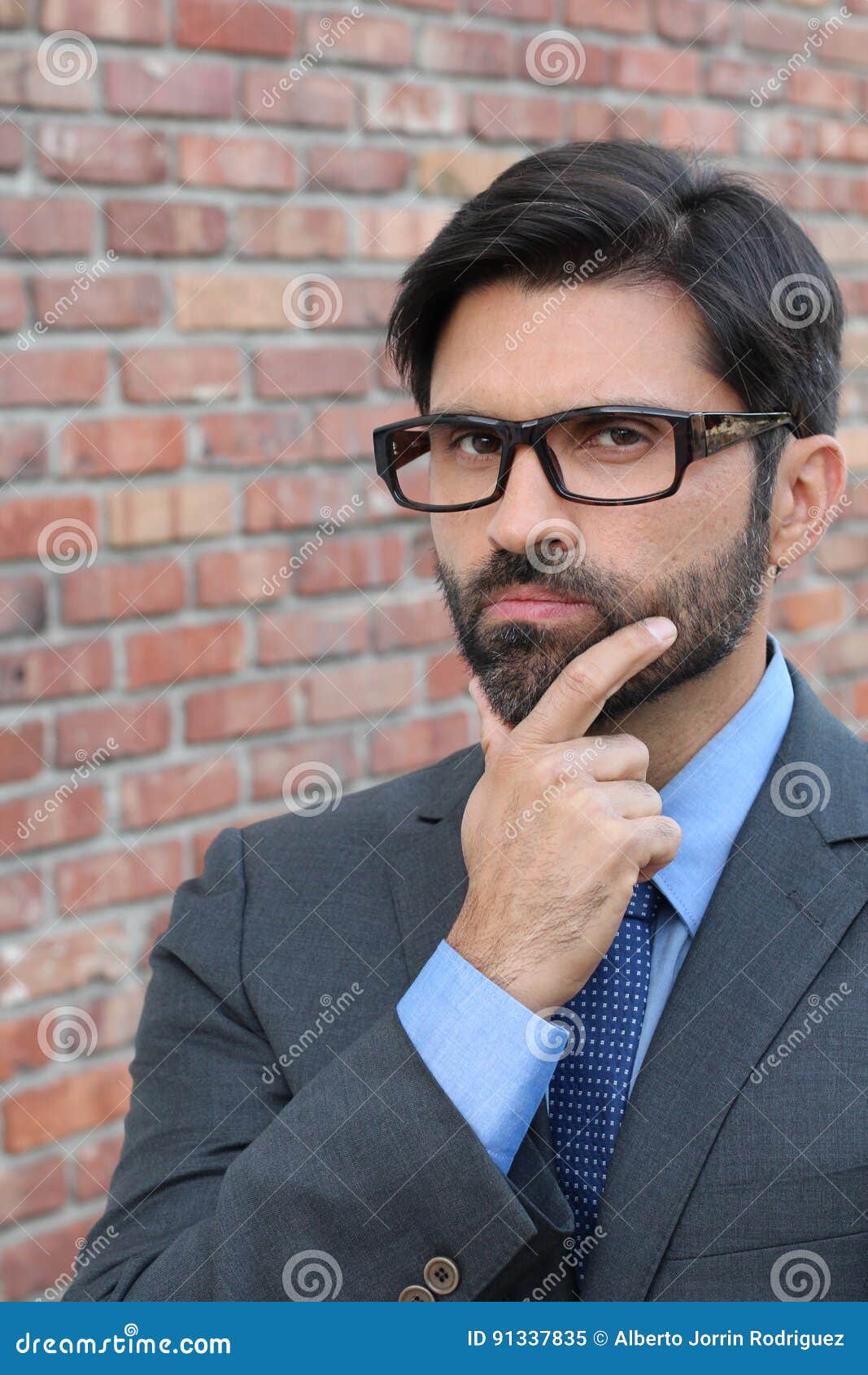 Cautious Man Taking a Decision Stock Image - Image of looking, asking ...