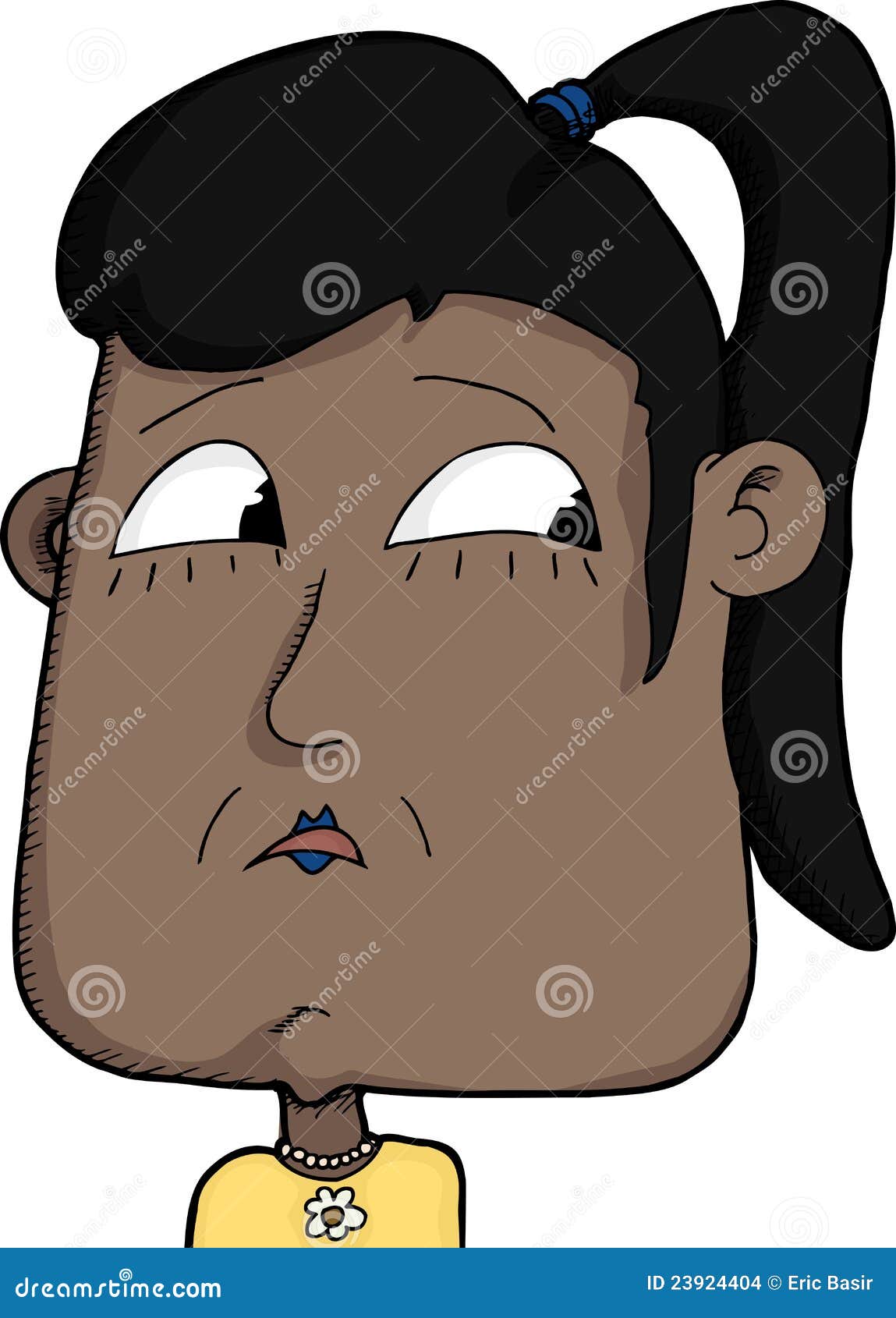 Cautious Woman stock vector. Illustration of indian, person - 23924404