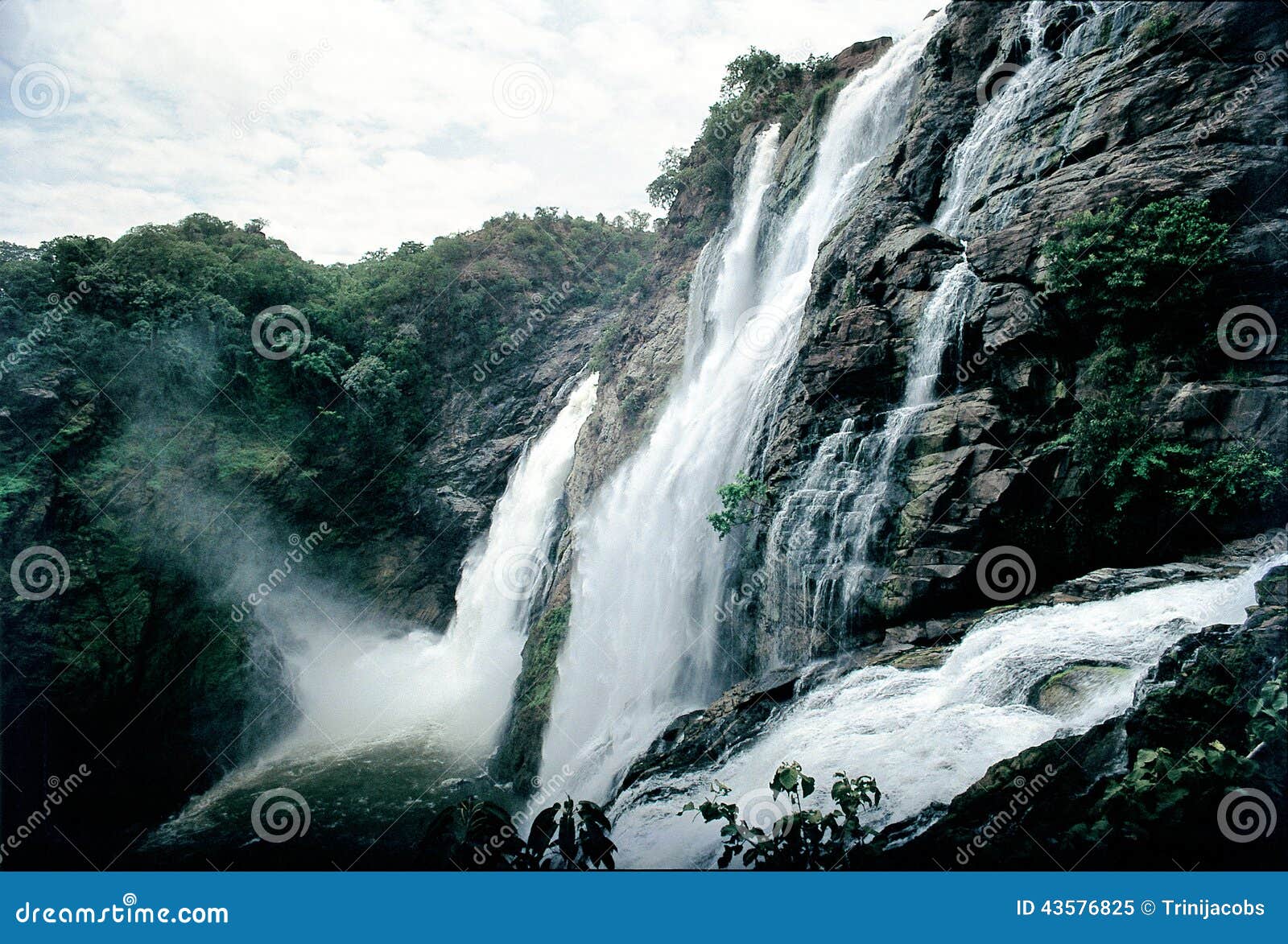 Cauvery Water Falls stock image. Image of sivasamudram - 43576825