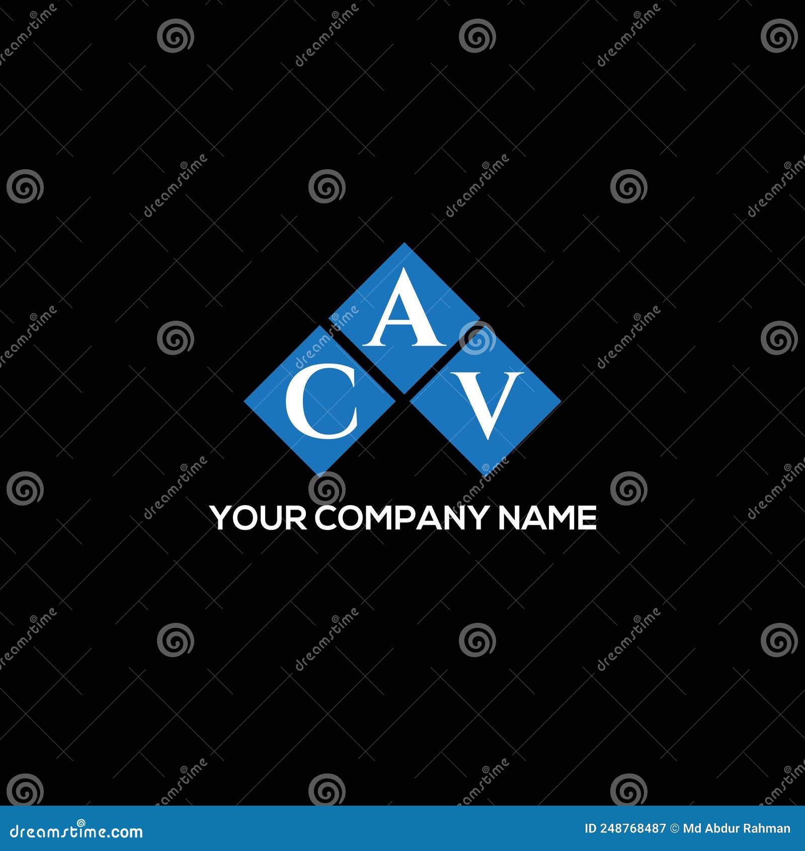 CAV Letter Logo Design On BLACK Background. CAV Creative Initials Letter Logo Concept. CAV ...