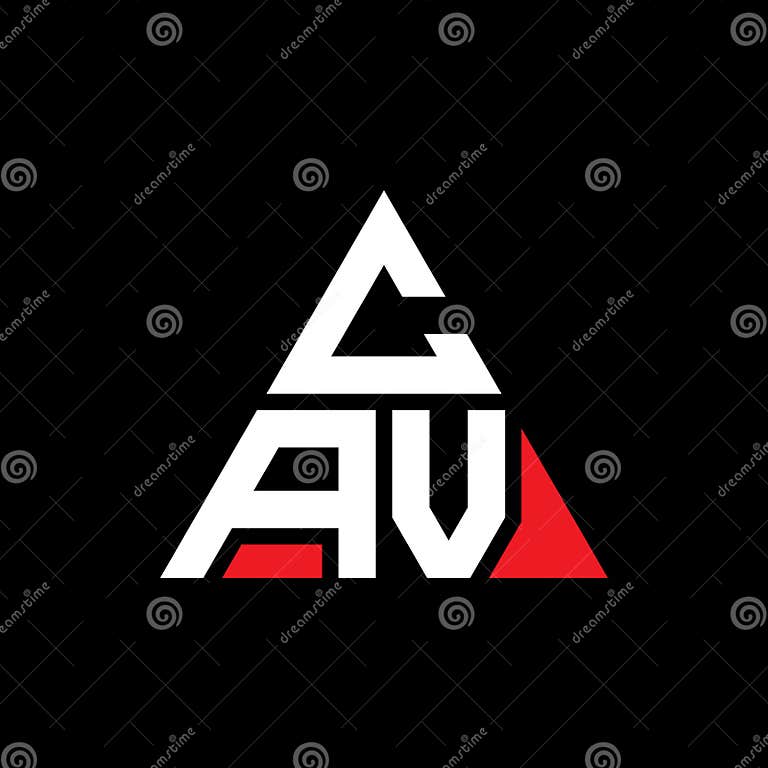 CAV Triangle Letter Logo Design with Triangle Shape. CAV Triangle Logo ...