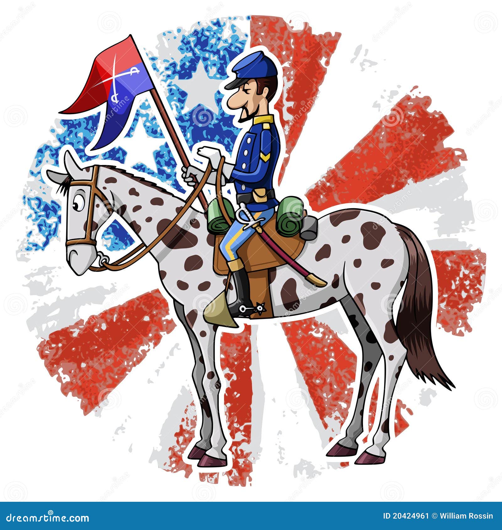 Cavalaria dos E.U. ilustração do vetor. Ilustração de cavalo - 20424961