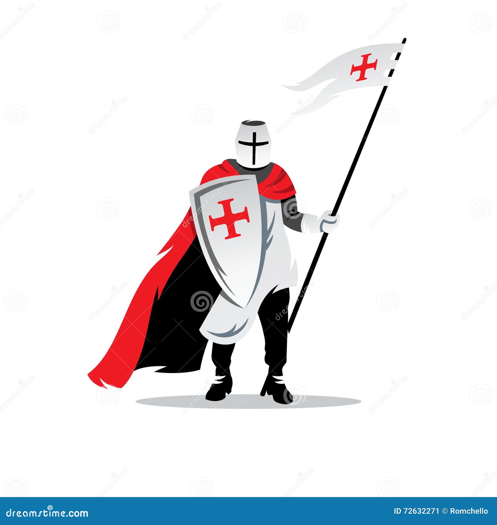 Cavaliere Cartoon Illustration Di Vettore Illustrazione Vettoriale ...