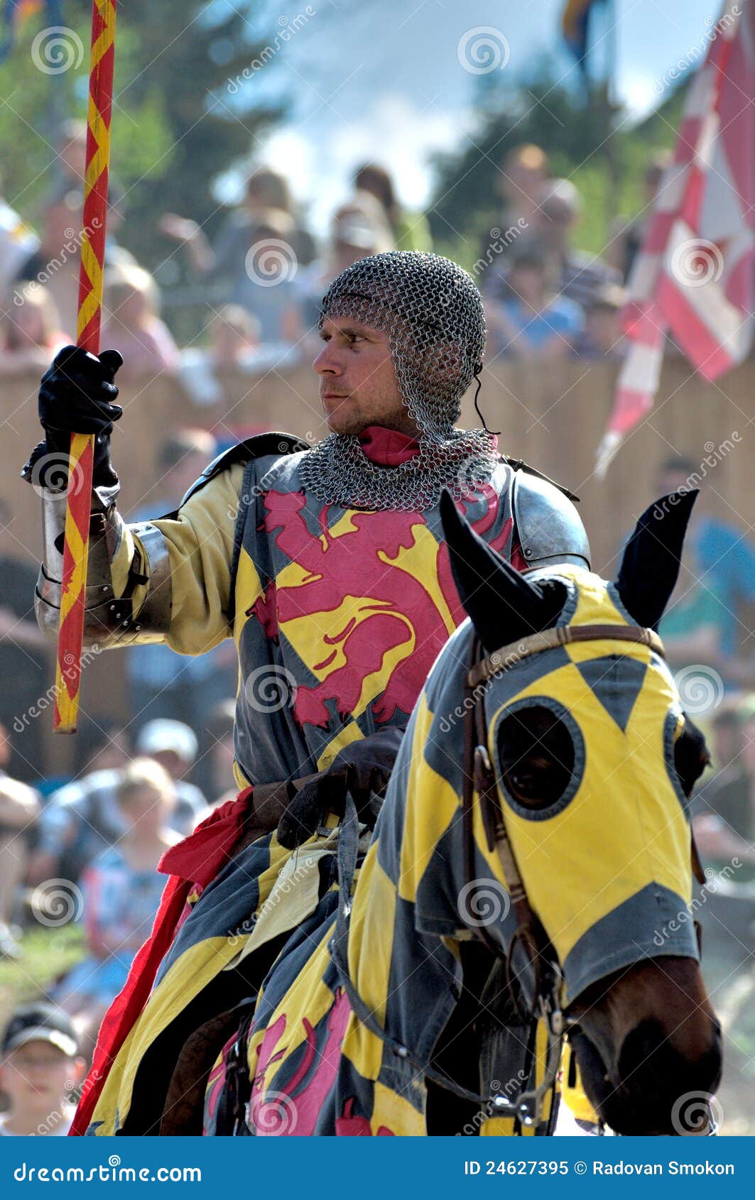 Cavaliere Medioevale Su a Cavallo Immagine Stock - Immagine di coltura ...