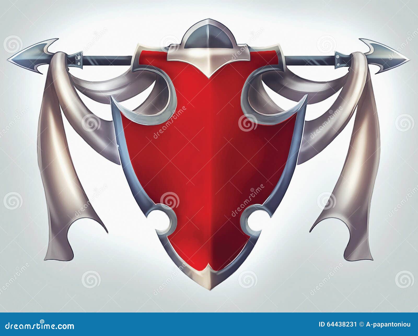 Cavaliere Shield Emblem illustrazione di stock. Illustrazione di icona ...