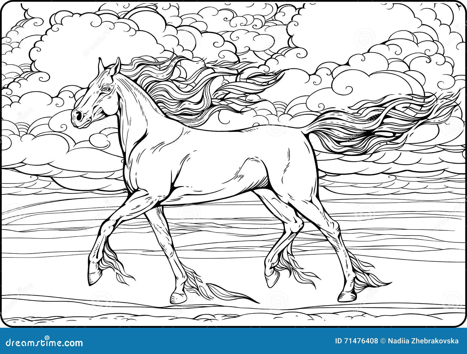 Cavallo Con La Criniera E La Coda Delle Fiamme Di Fuoco Illustrazione ... Cavallo Con La Criniera E La Coda Delle Fiamme Di Fuoco Illustrazione ...