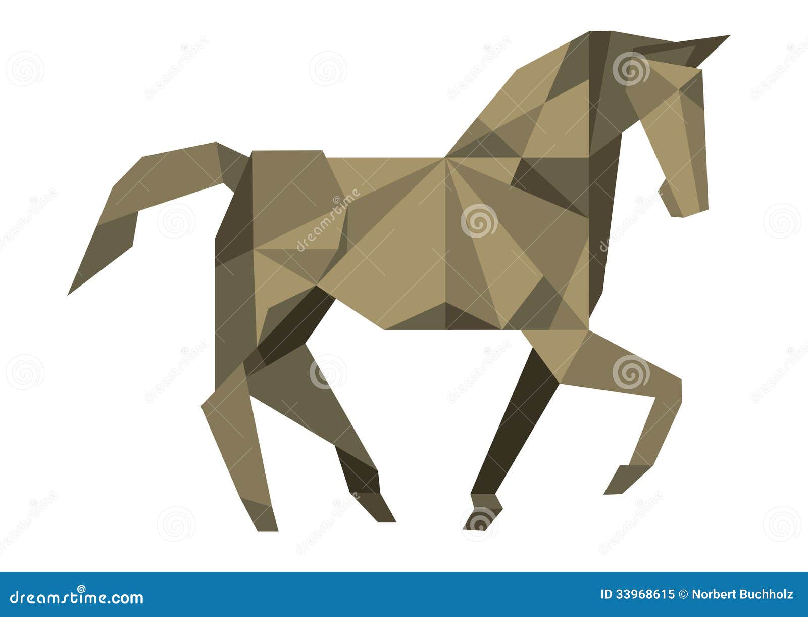 Cavallo del cubista illustrazione vettoriale. Illustrazione di lato ...