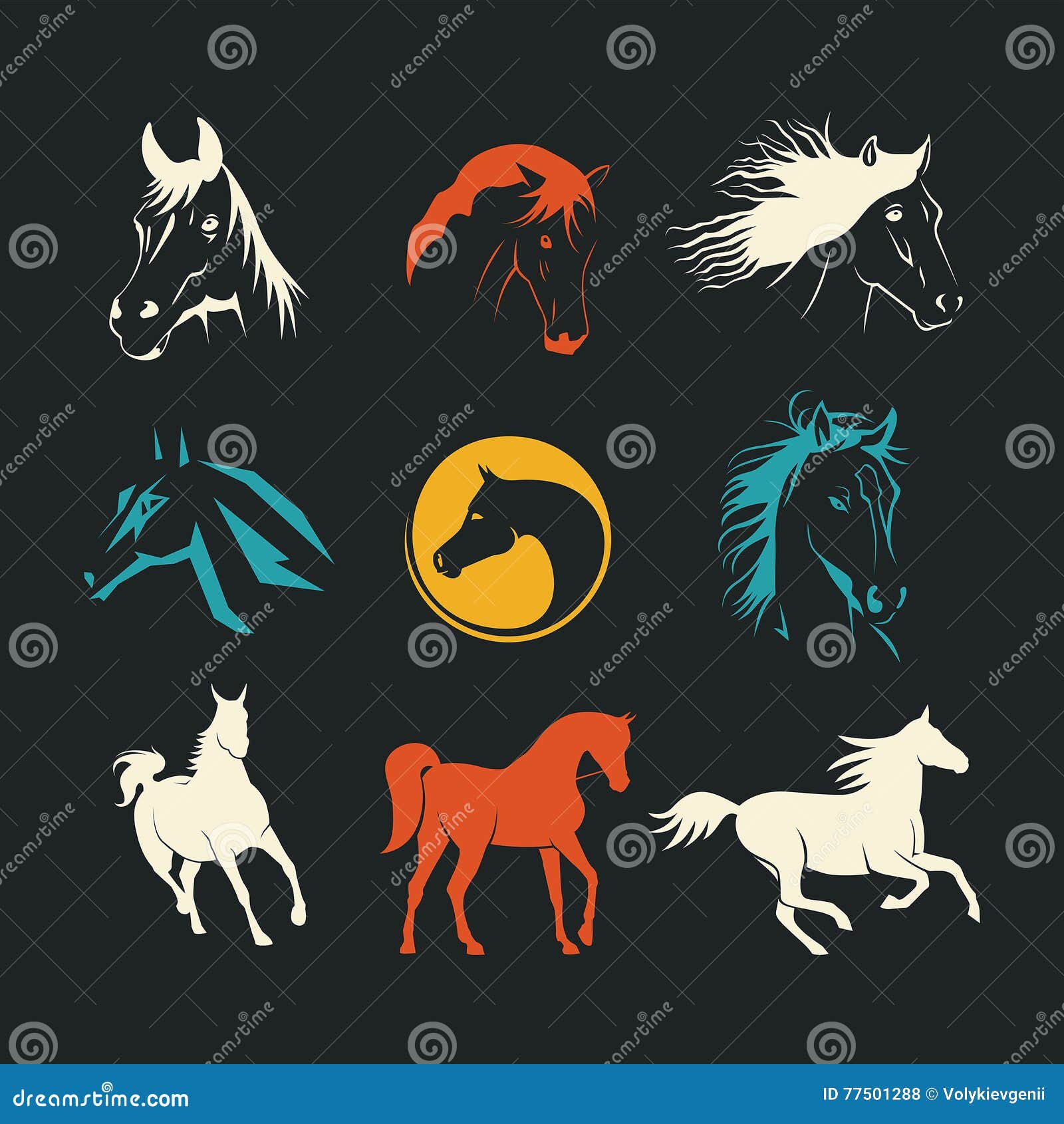 Cavallo del logos illustrazione vettoriale. Illustrazione di marchio ...