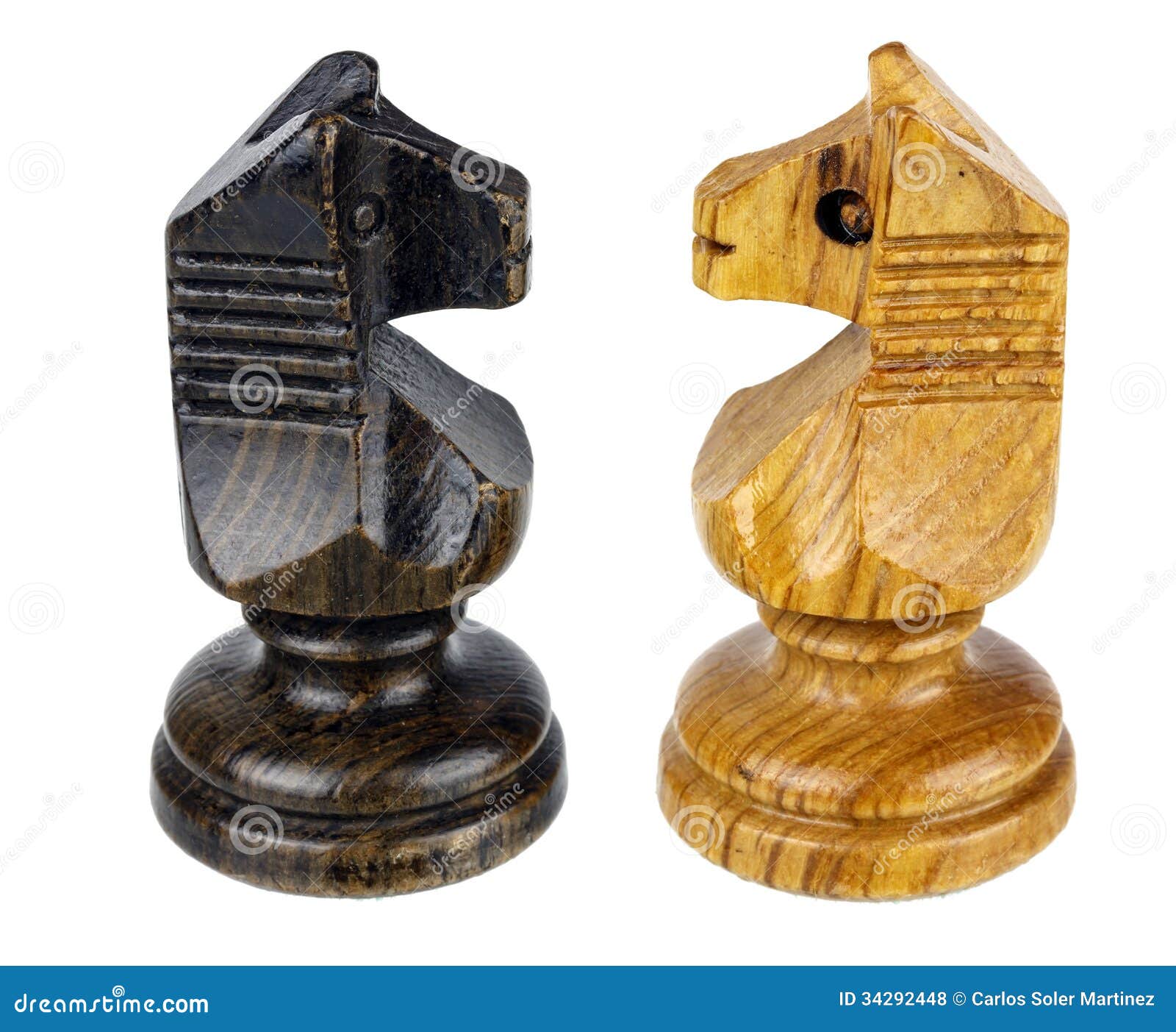 Cavallo Di Scacchi Due Affrontato Fotografia Stock - Immagine di ...