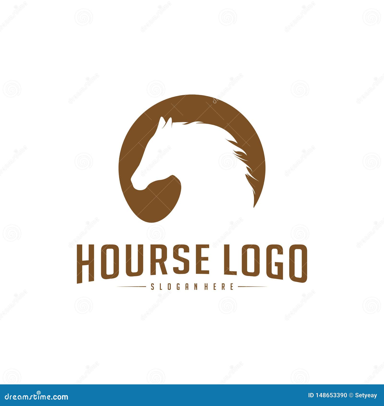 Cavallo Logo Design Icon Symbol Vettore Del Cavallo Siluetta Del ...