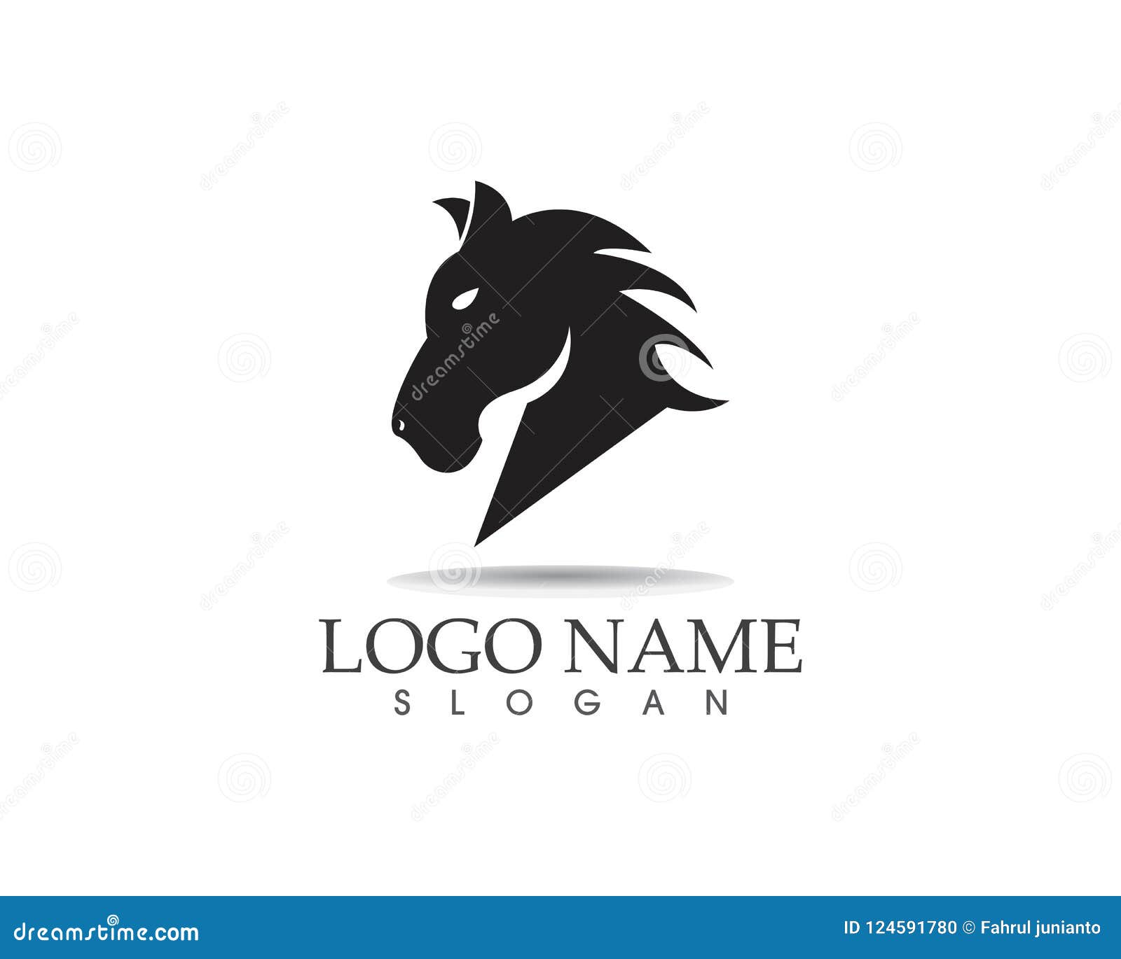 Cavallo Logo Design Vector Template Illustrazione Vettoriale ...