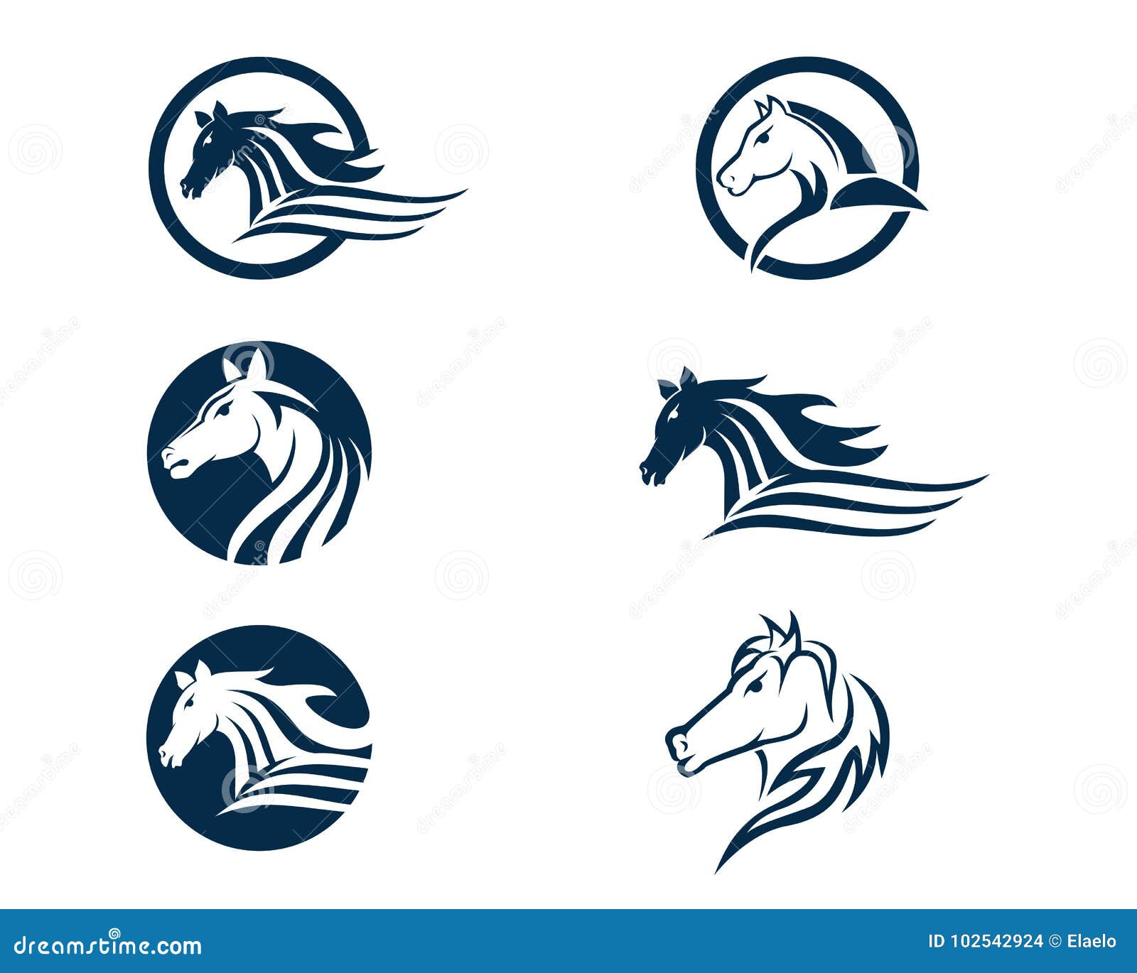 Cavallo Logo Template illustrazione vettoriale. Illustrazione di nave ...