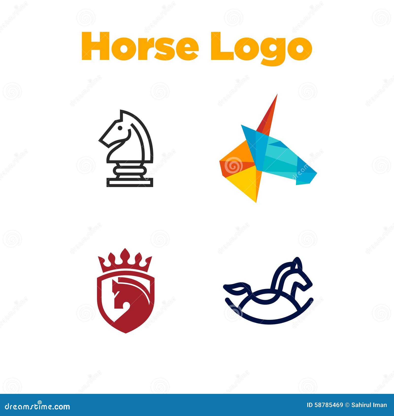 Cavallo Logo Template illustrazione vettoriale. Illustrazione di ...