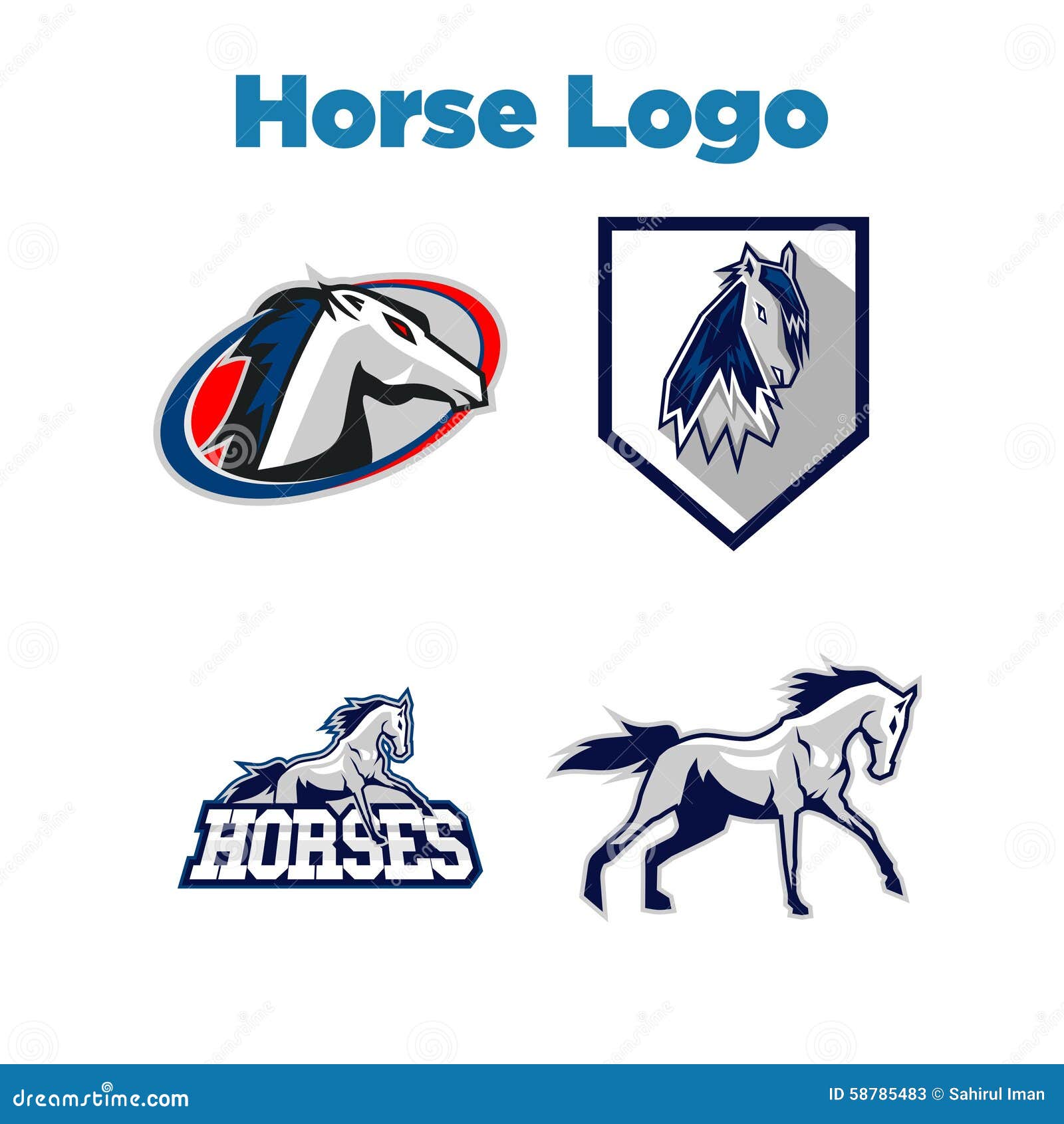 Cavallo Logo Template illustrazione vettoriale. Illustrazione di ...