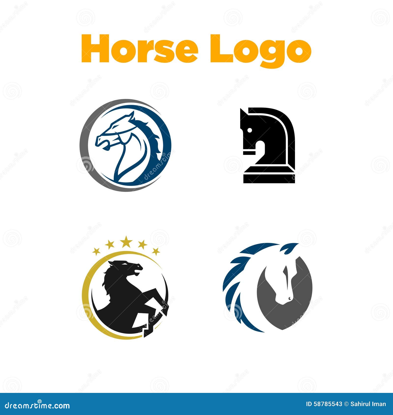 Cavallo Logo Template illustrazione vettoriale. Illustrazione di ...