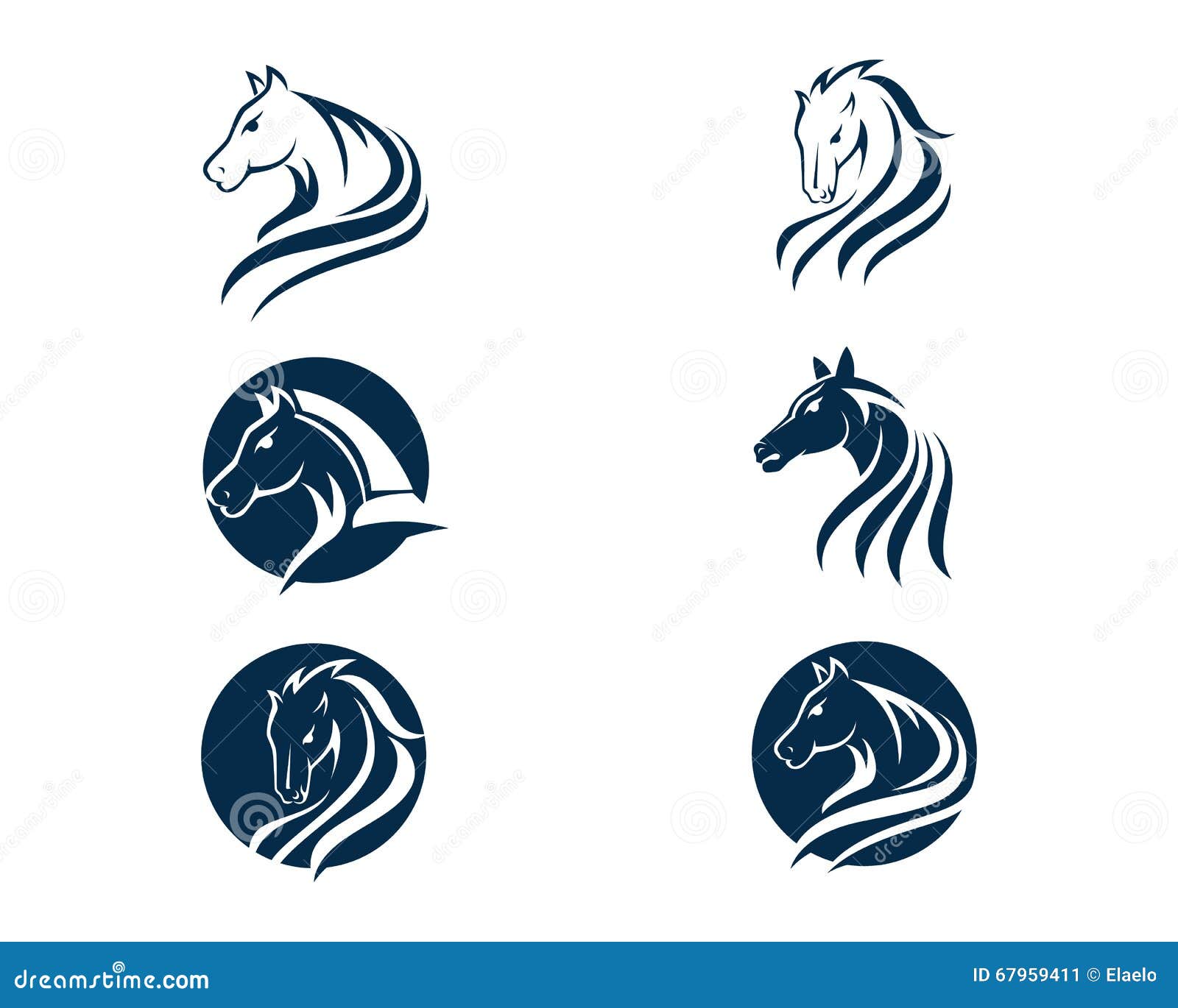 Cavallo Logo Template Vector Illustrazione Vettoriale - Illustrazione ...