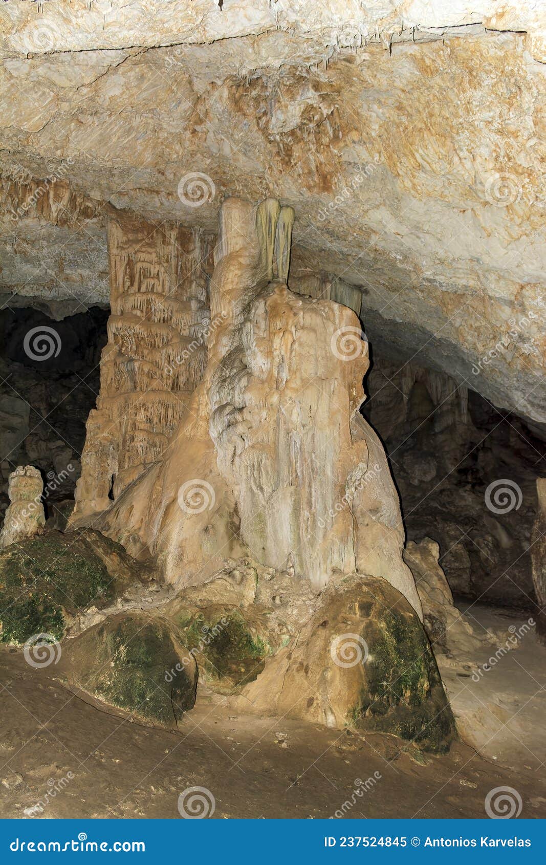 Cave of Agia Sofia in Kythira Greece Stock Image - Image of island ...