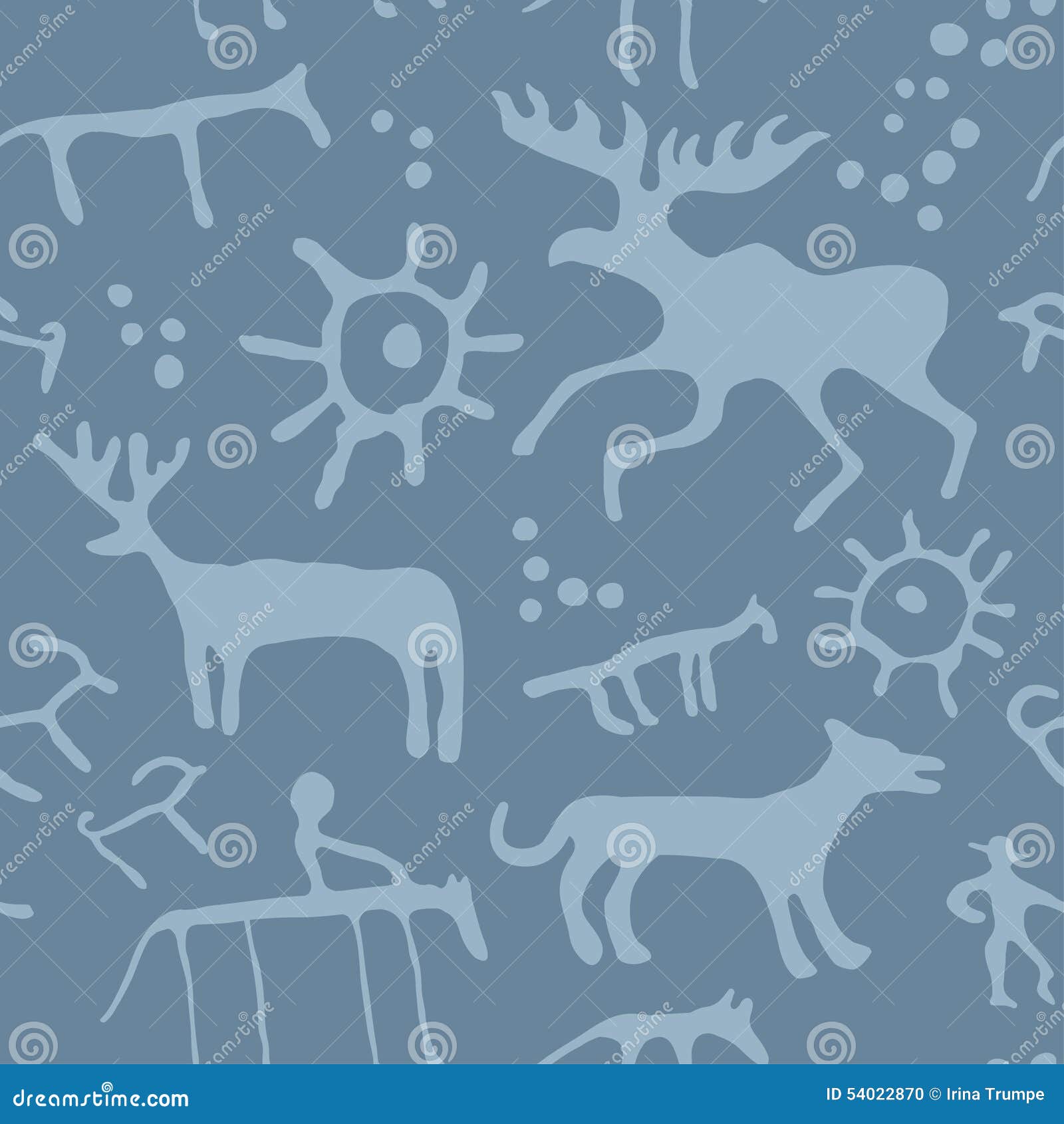 Cave art seamless pattern stock vector. Illustration of pattern - 54022870