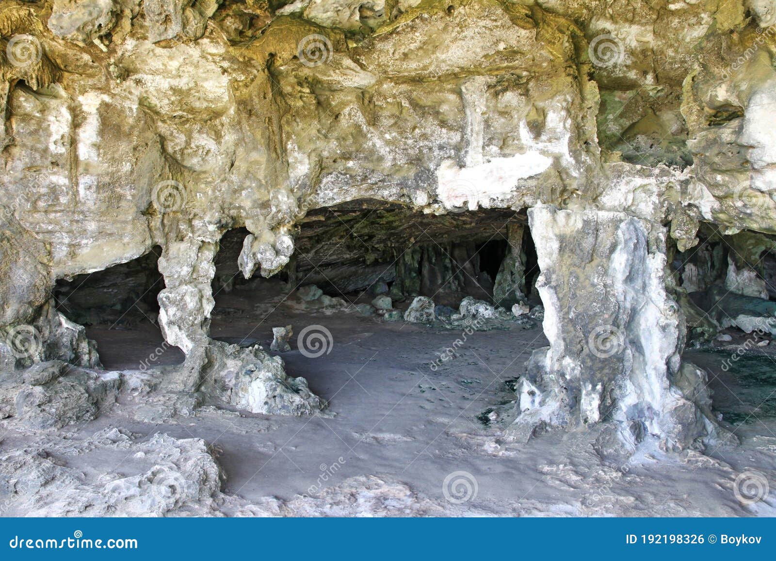 Cave in Aruba stock photo. Image of attraction, light - 192198326