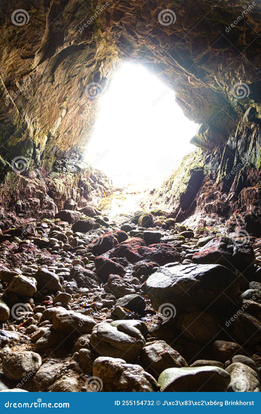 Cave on the Atlantic Ocean in France Stock Photo - Image of atlantic ...
