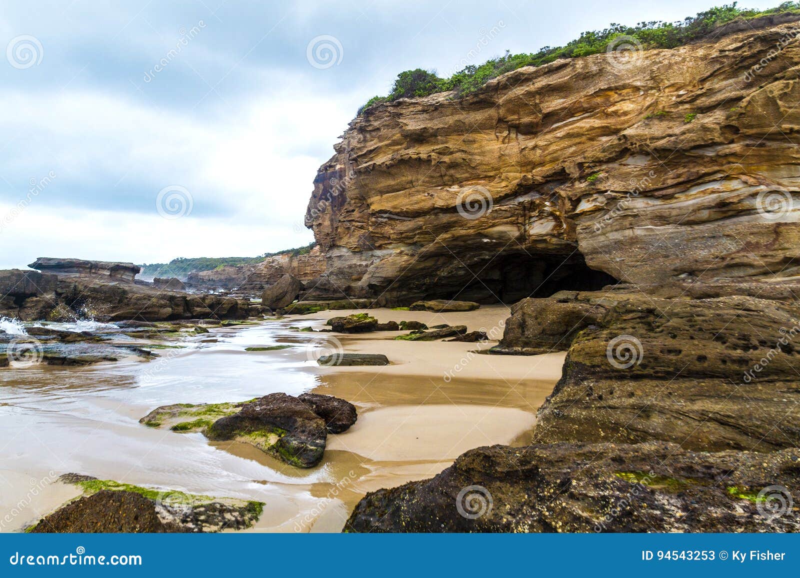 Cave on a Beach stock image. Image of scenic, paradise - 94543253