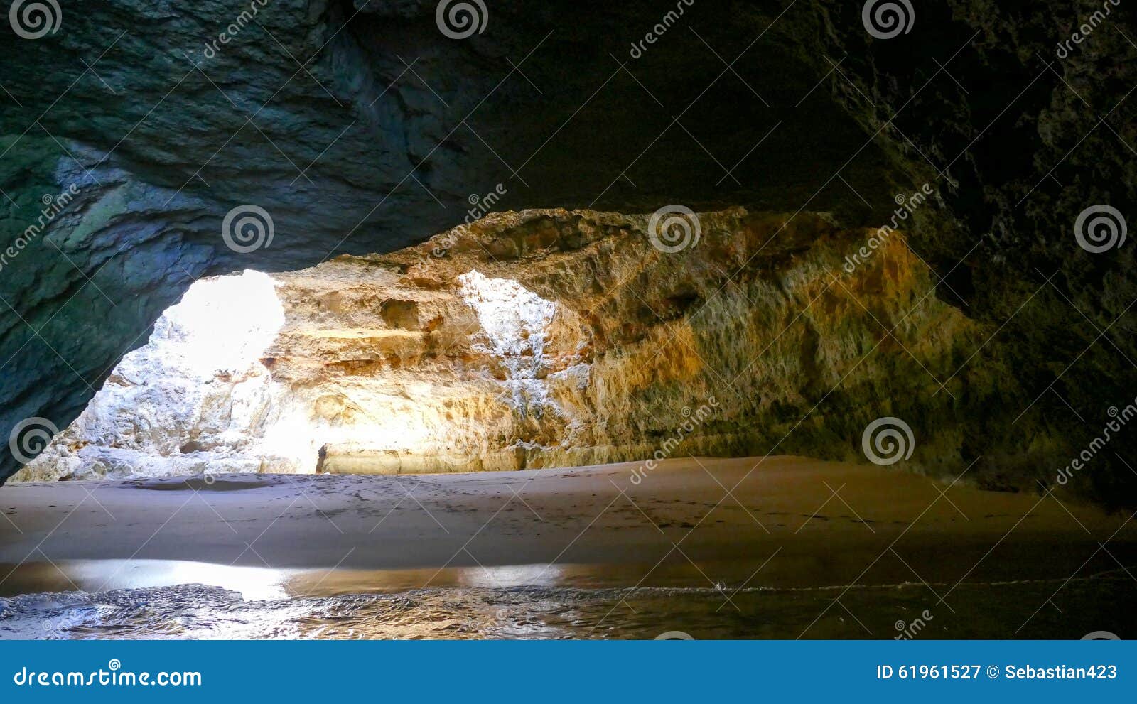 Cave with beach stock image. Image of beauty, outdoor - 61961527