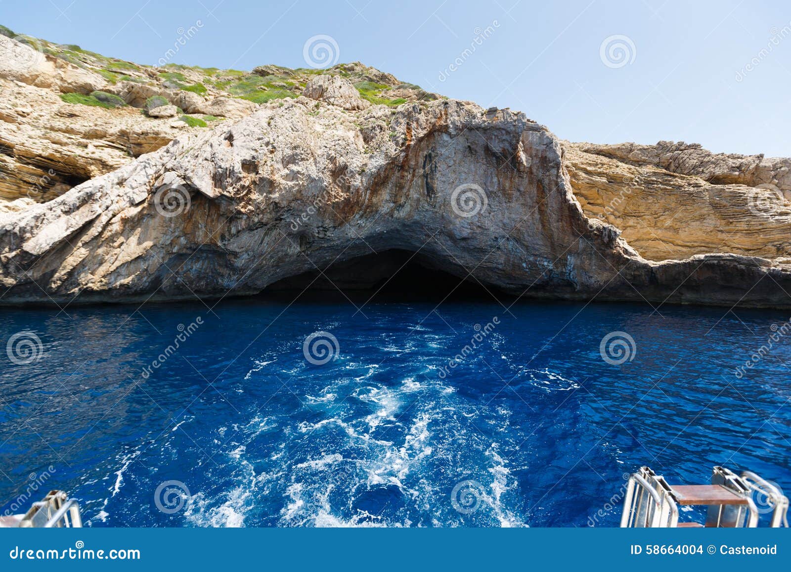 Cave in the Cabrera island stock photo. Image of balearic - 58664004