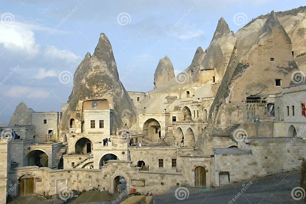 Cave city in Cappadocia stock image. Image of geological - 3891533