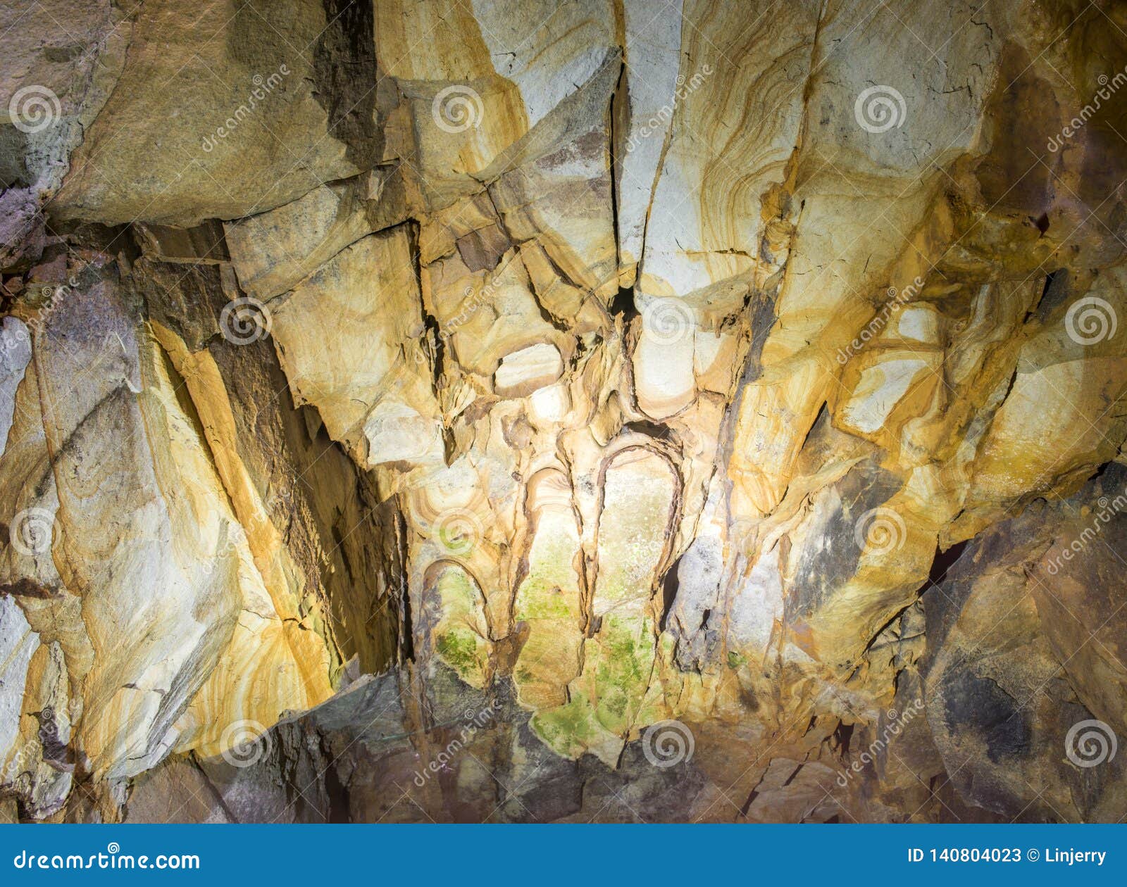 The Cave in the Cliff Close-up Stock Image - Image of destinations ...