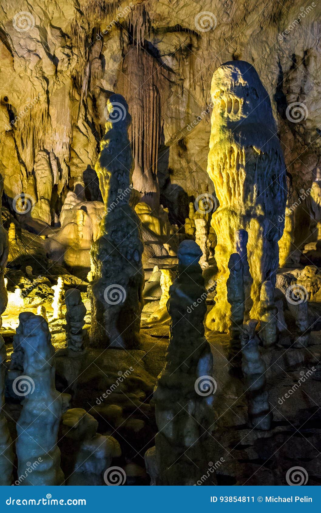 Cave with Colourful Textured Walls Stock Image - Image of color, puddle ...